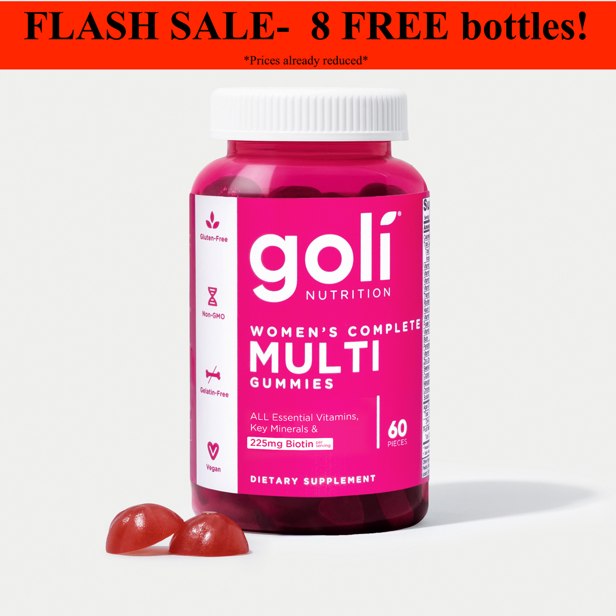 Goli Nutrition Women's Multi Gummies | Unit = Case of 48 | Goli®