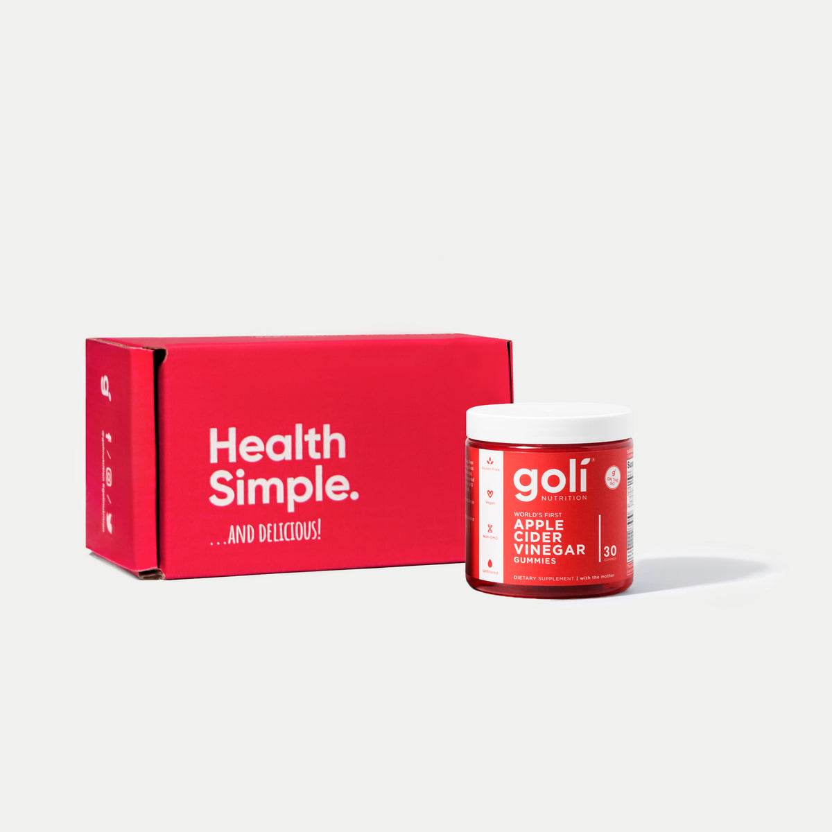 Goli Nutrition 30 count Apple Cider Vinegar Gummies | Unit = Case of 2 ...