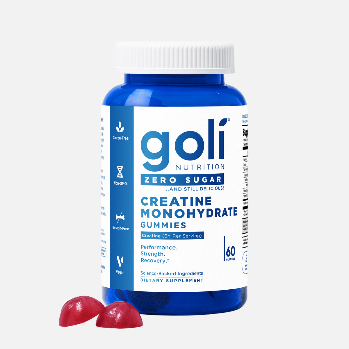 Goli Nutrition Zero Sugar Creatine Gummies | Unit = Case of 24 | Goli®