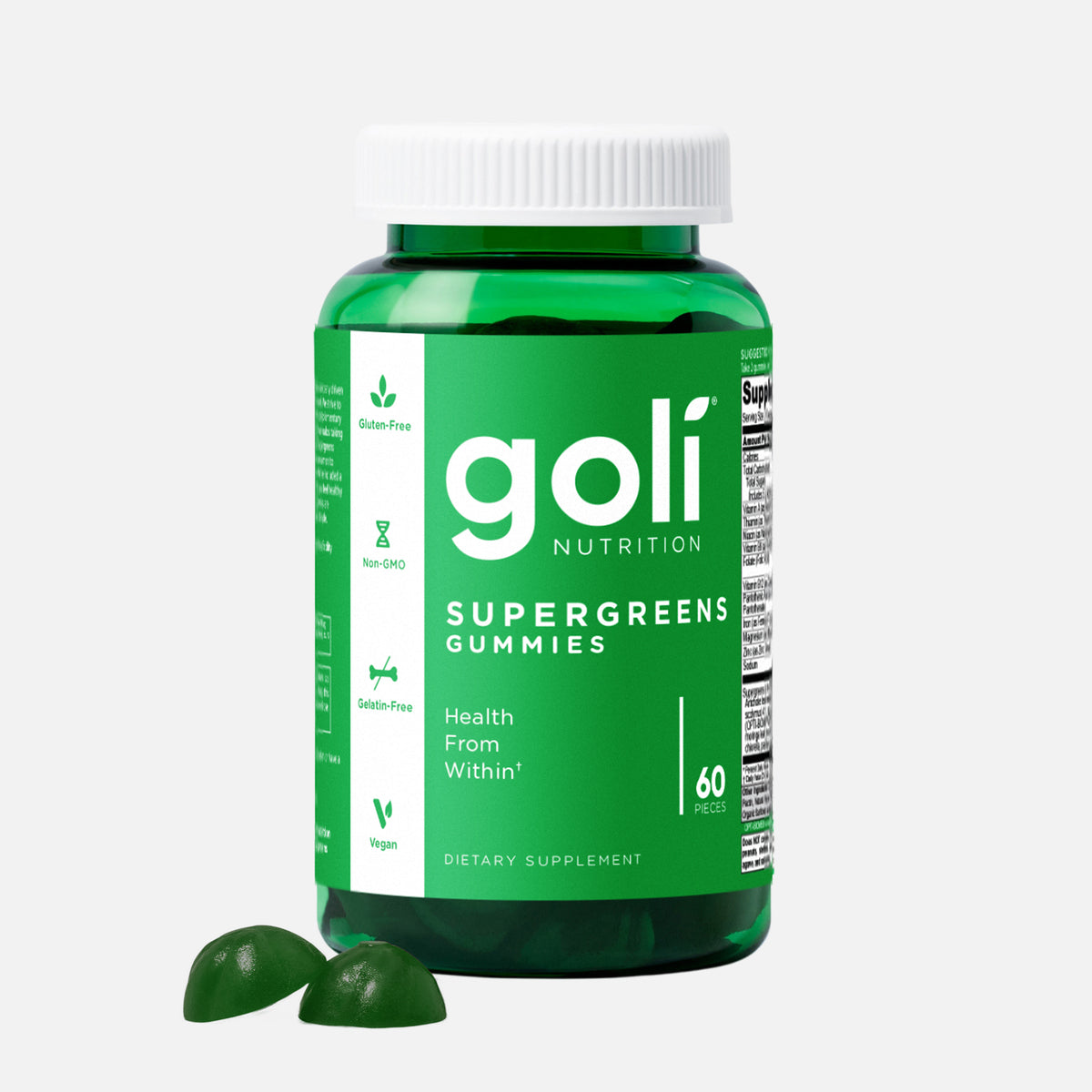 Goli Nutrition Supergreens Gummies | Unit = Case of 24 | Goli®