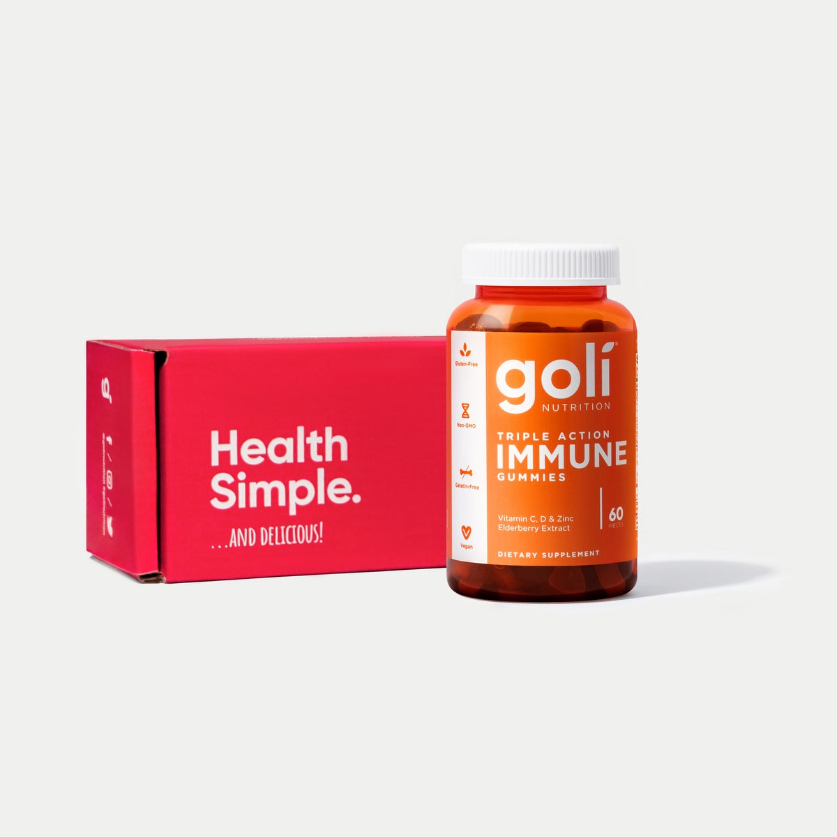 Goli Nutrition Immune Gummies | Unit = Case of 24 | Goli®