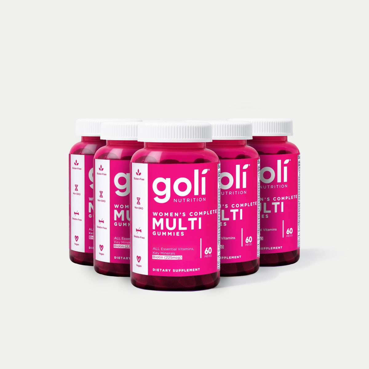 5 Bottles of Women's Multi Gummies | Goli®